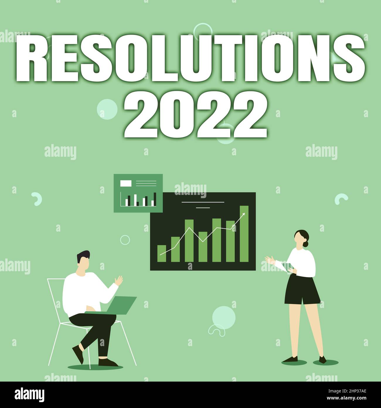 Text caption presenting Resolutions 2022, Word Written on list of ...