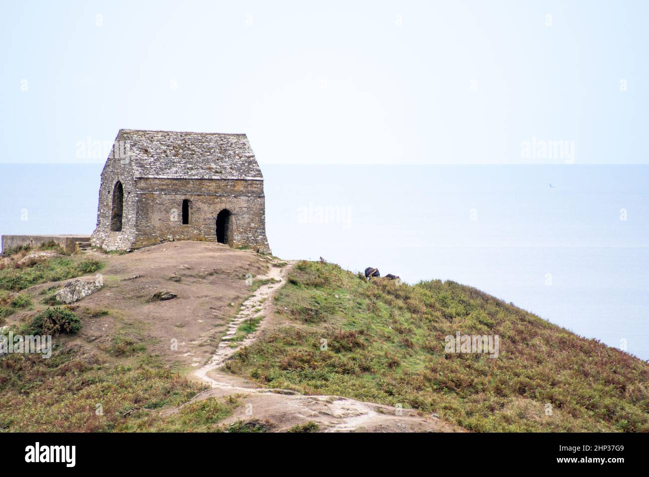 St Michaels Chapel at Rame Head in Cornwall, uK Stock Photo - Alamy