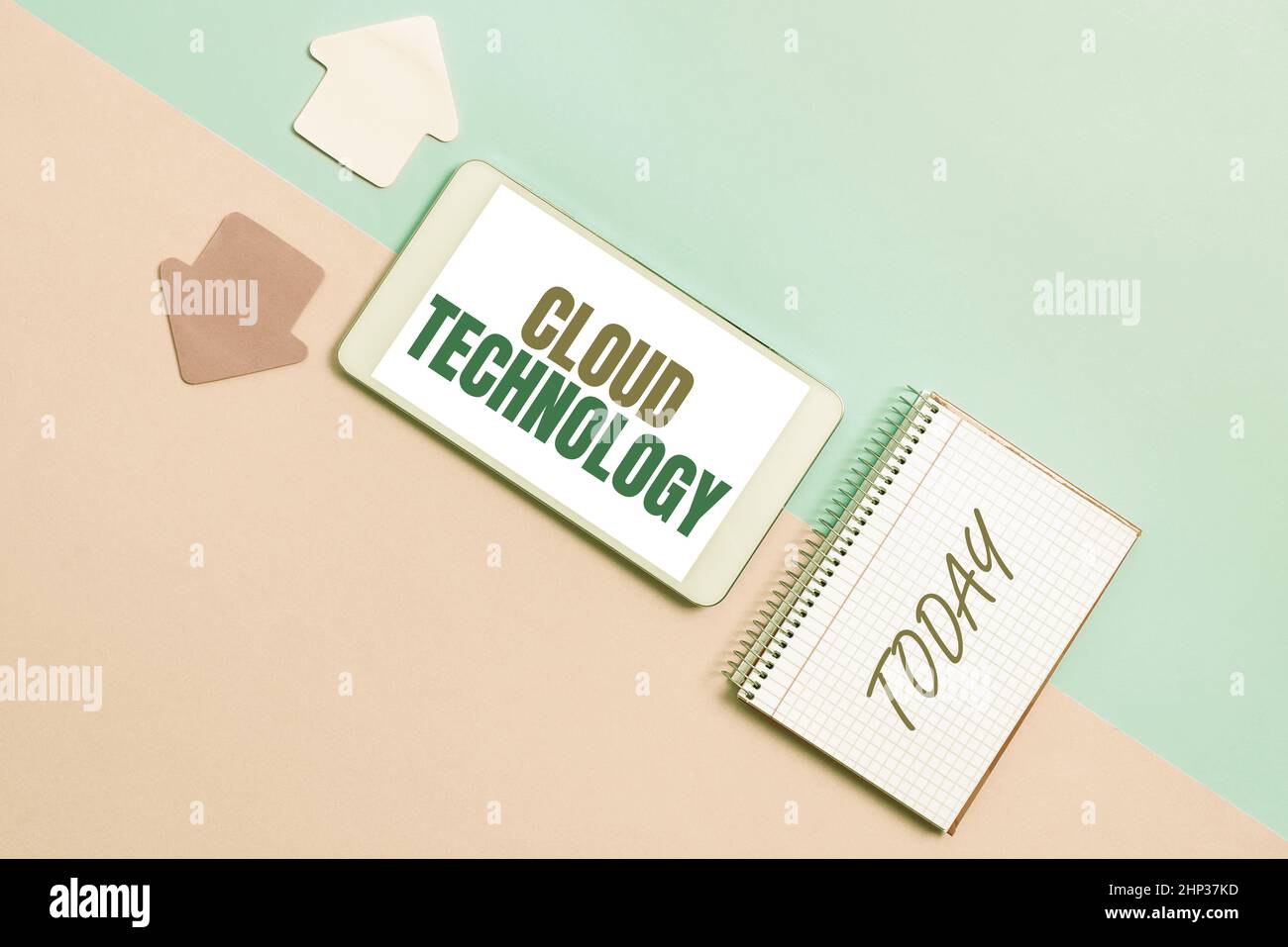 Conceptual display Cloud Technology, Business approach storing and accessing data and programs ...