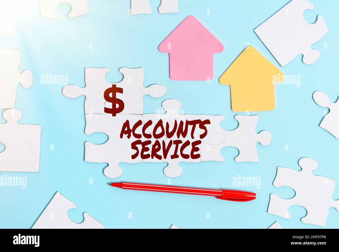 Hand writing sign Accounts Service, Business overview accessing list of ...