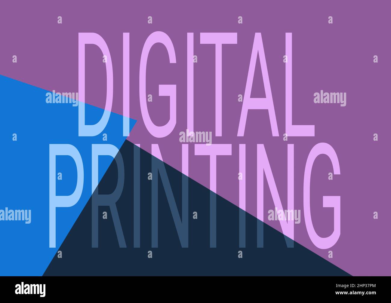 Text sign showing Digital Printing, Word Written on digital based ...