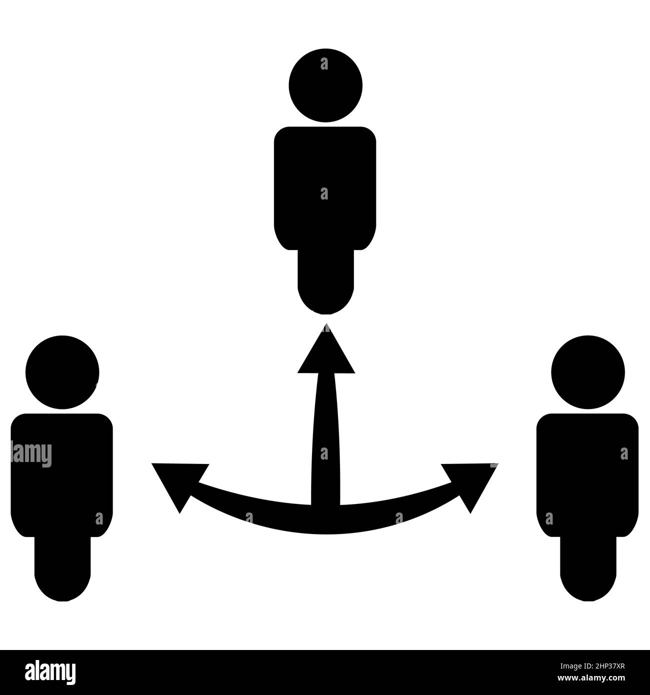 third party icon on white background. communication symbol. group logo ...