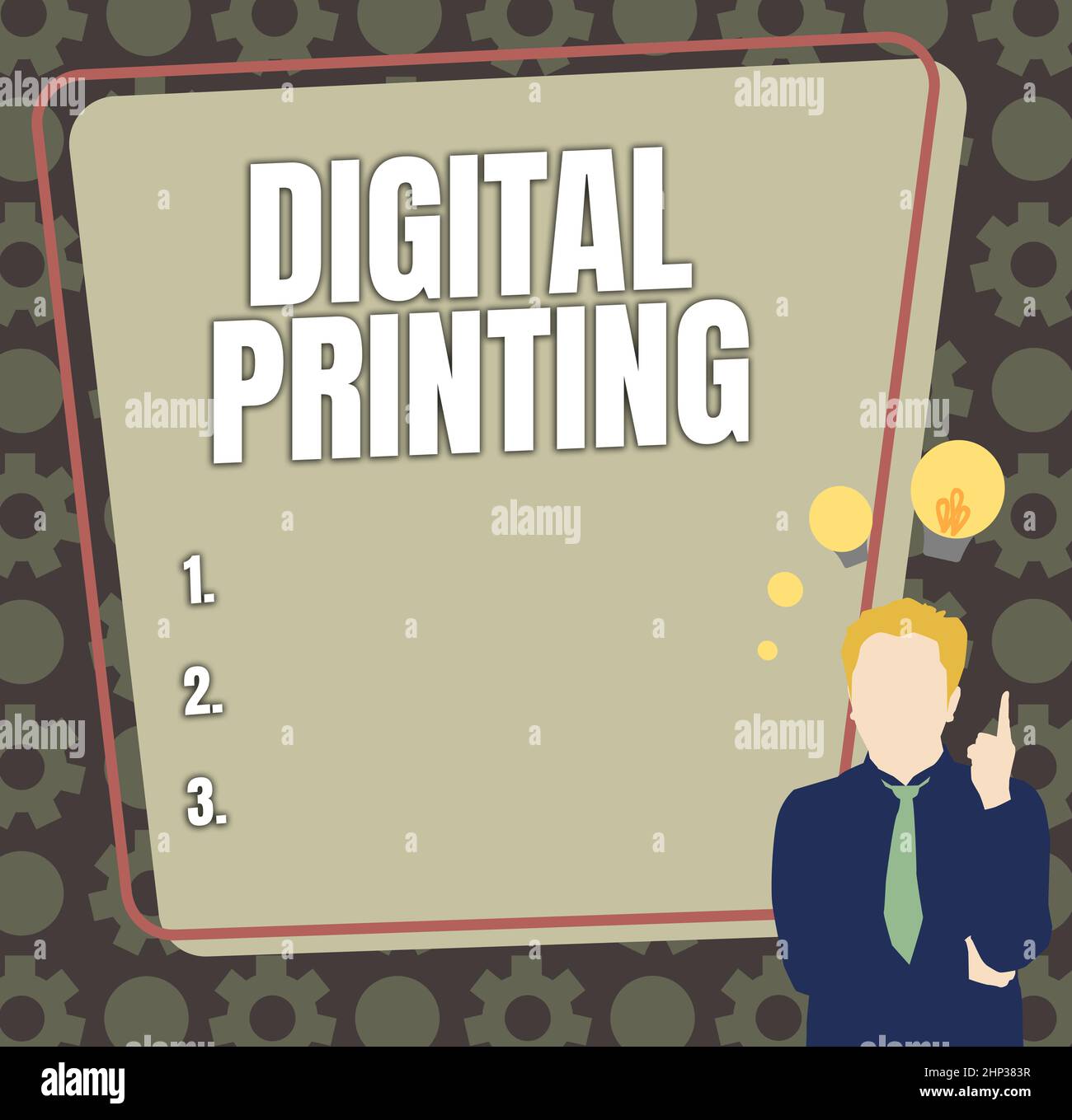 Handwriting text Digital Printing, Business overview digital based ...