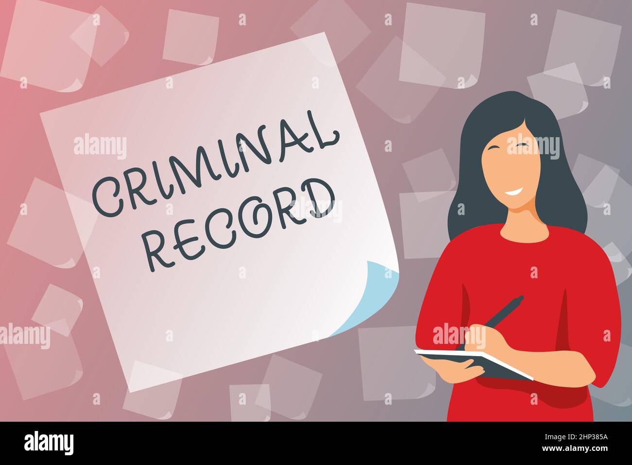 Text showing inspiration Criminal Record, Word Written on profile of a ...