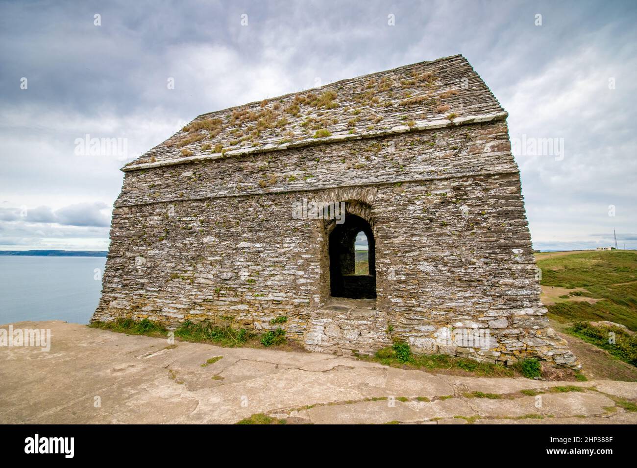 St Michaels Chapel at Rame Head in Cornwall, uK Stock Photo - Alamy