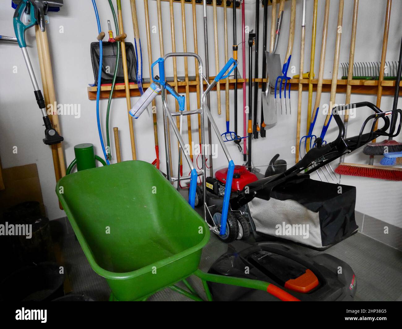 Tools hanging in a garage hi-res stock photography and images - Alamy