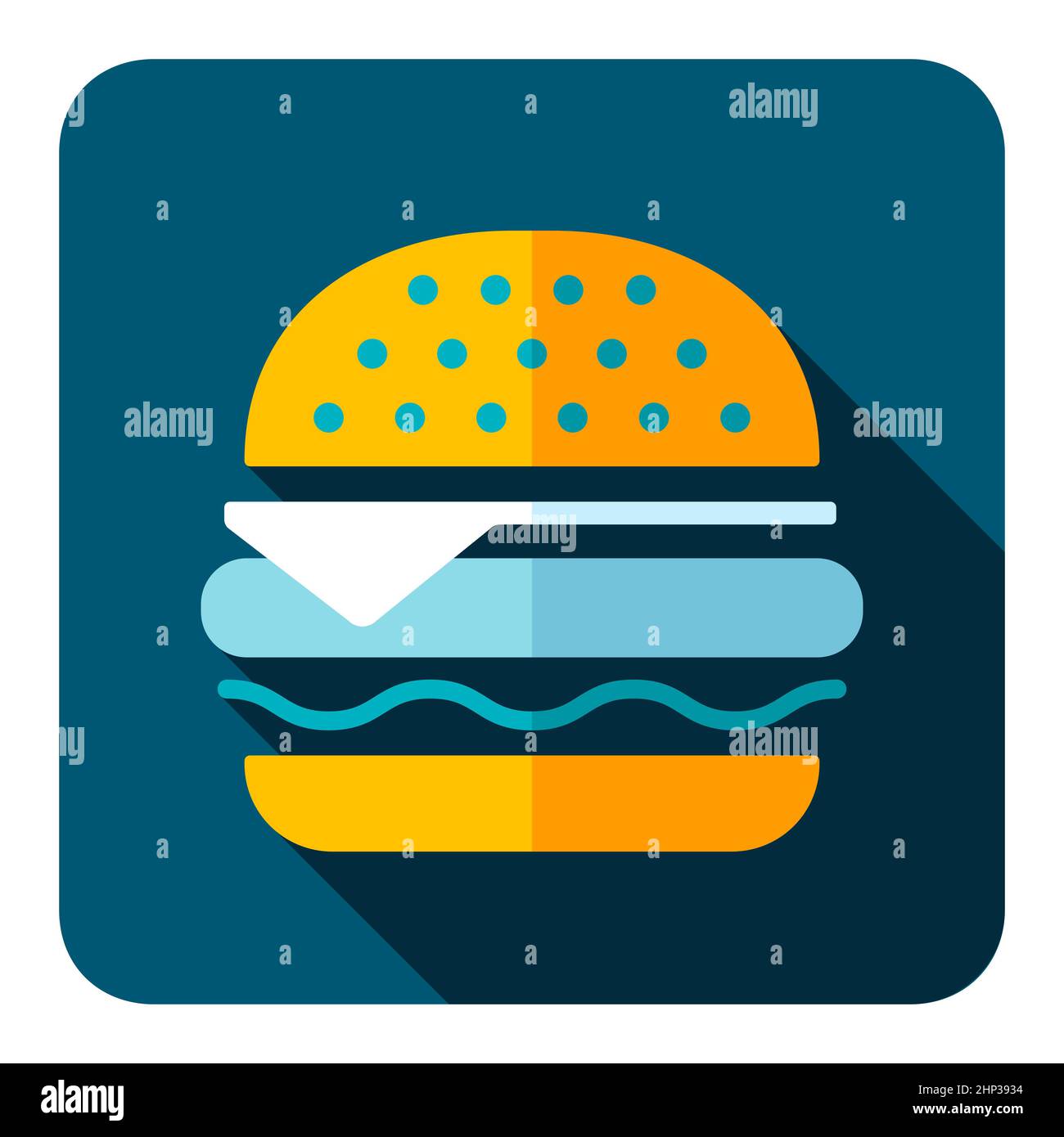 Burger vector flat icon. Fast food sign. Graph symbol for cooking web ...