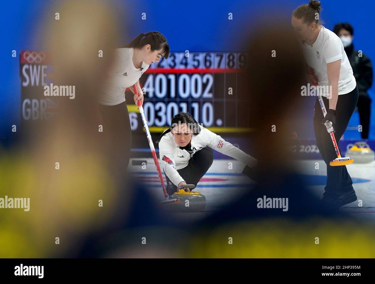 Great Britain's Hailey Duff (left), Eve Muirhead, (centre) and Jennifer ...