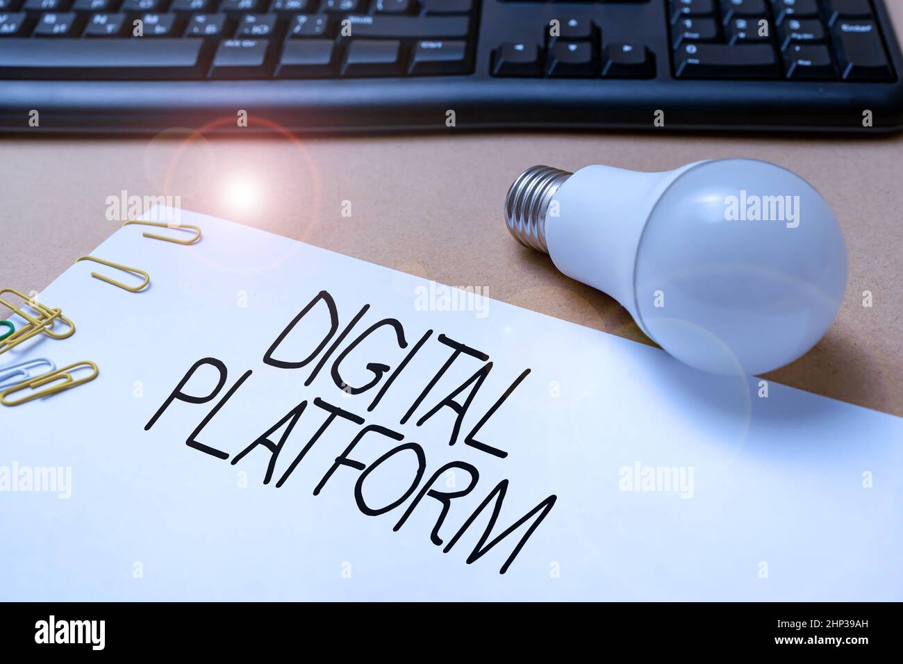 Conceptual caption Digital Platform, Business idea marketing campaign ...