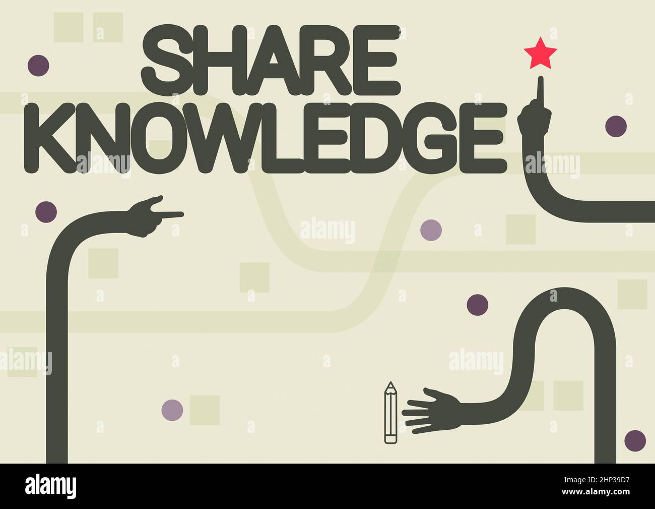 Conceptual caption Share Knowledge, Business idea teaching others what ...