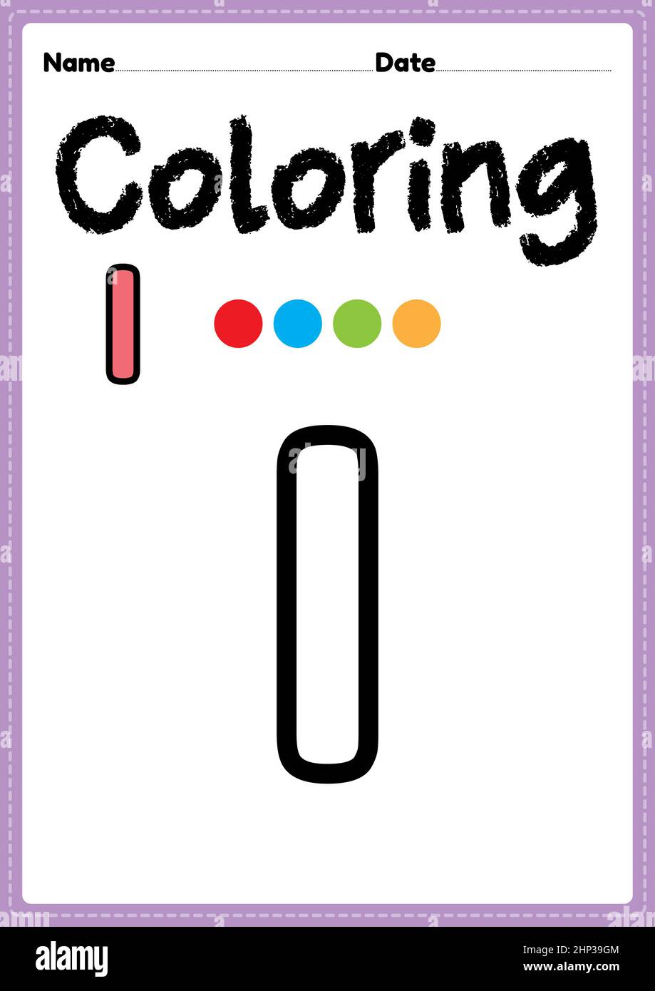 Letter i alphabet coloring page for preschool, kindergarten ...