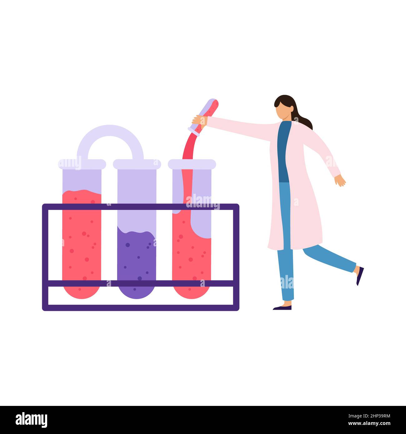 Cartoon man biologist Cut Out Stock Images & Pictures - Alamy