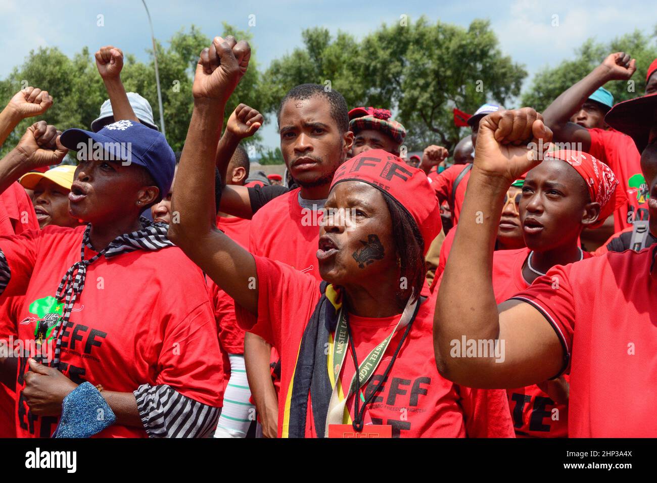 18th Feb 2022 Soweto, South Africa EFF supporters at the EFF 1 million ...