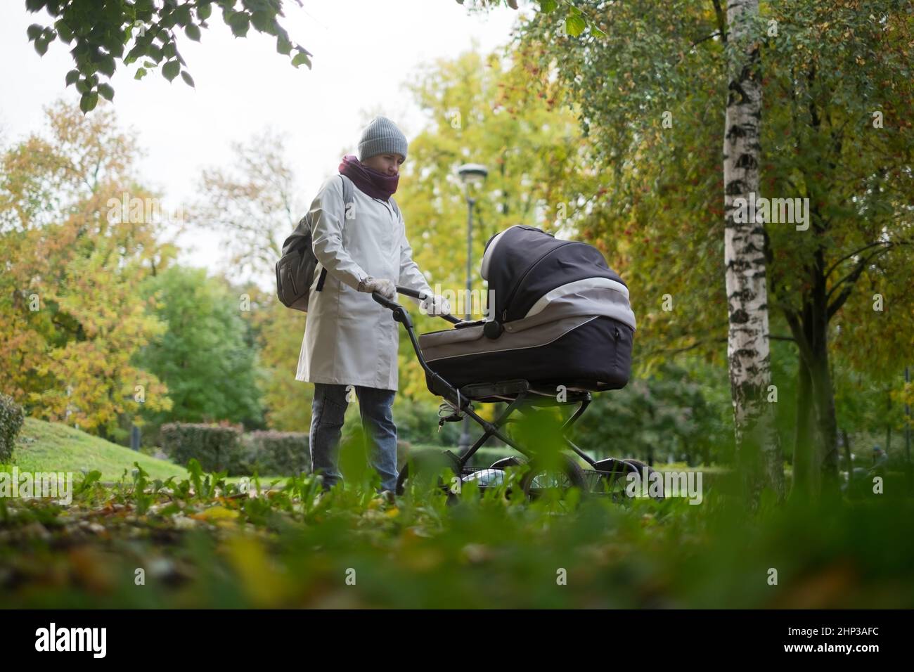 Walking outside baby in stroller hi-res stock photography and images ...