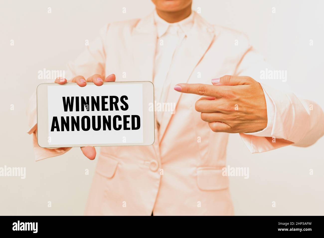 Inspiration showing sign Winners Announced, Business idea Announcing ...