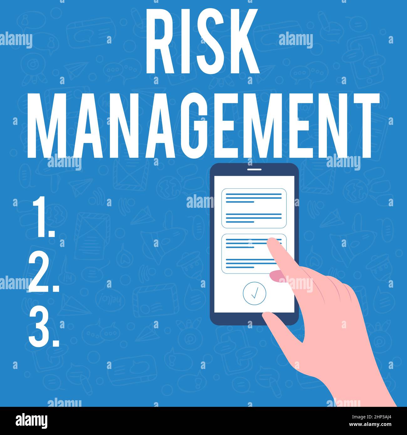 Hand writing sign Risk Management, Word for evaluation of financial ...