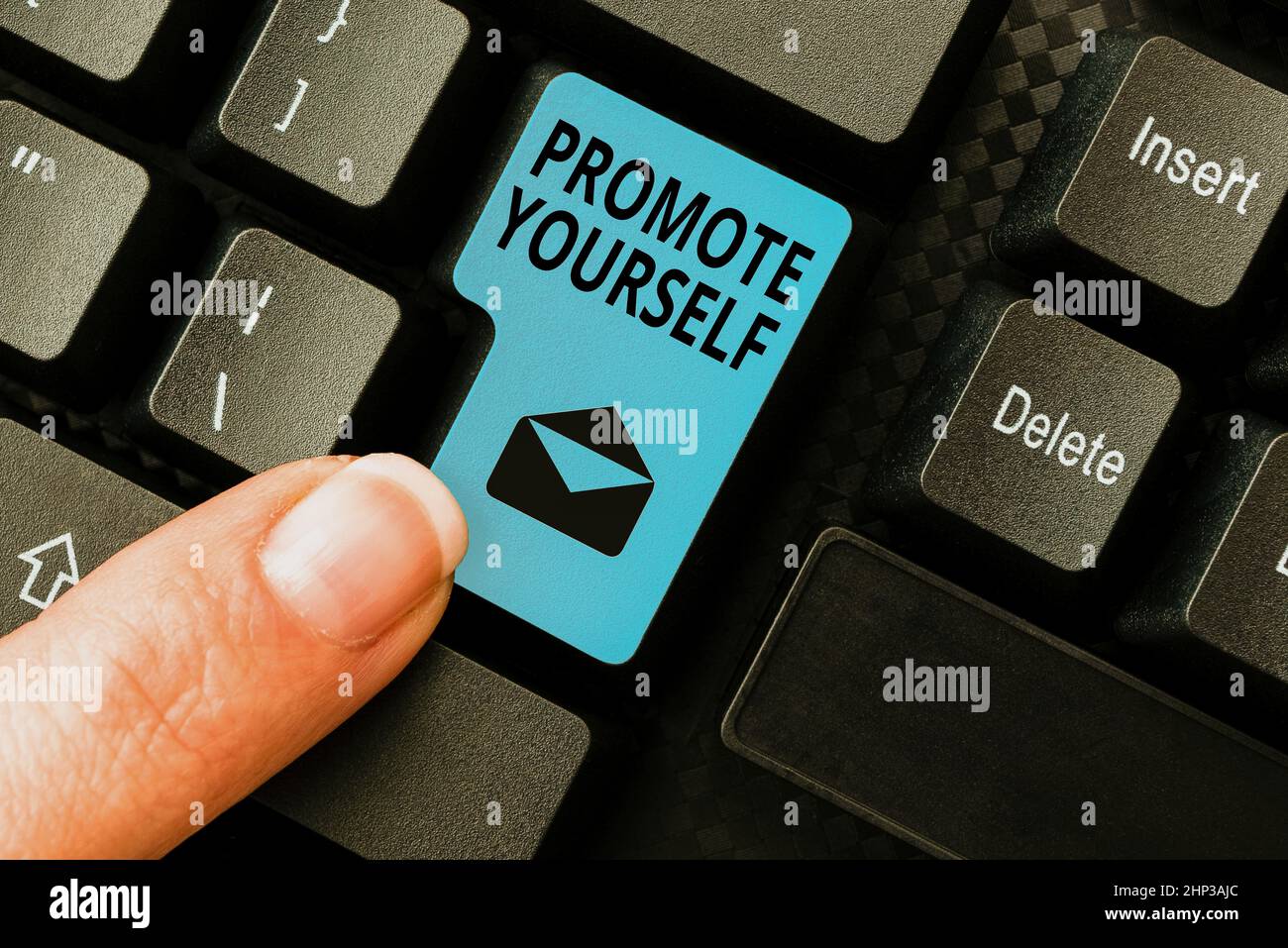 Text sign showing Promote Yourself, Concept meaning market and ...