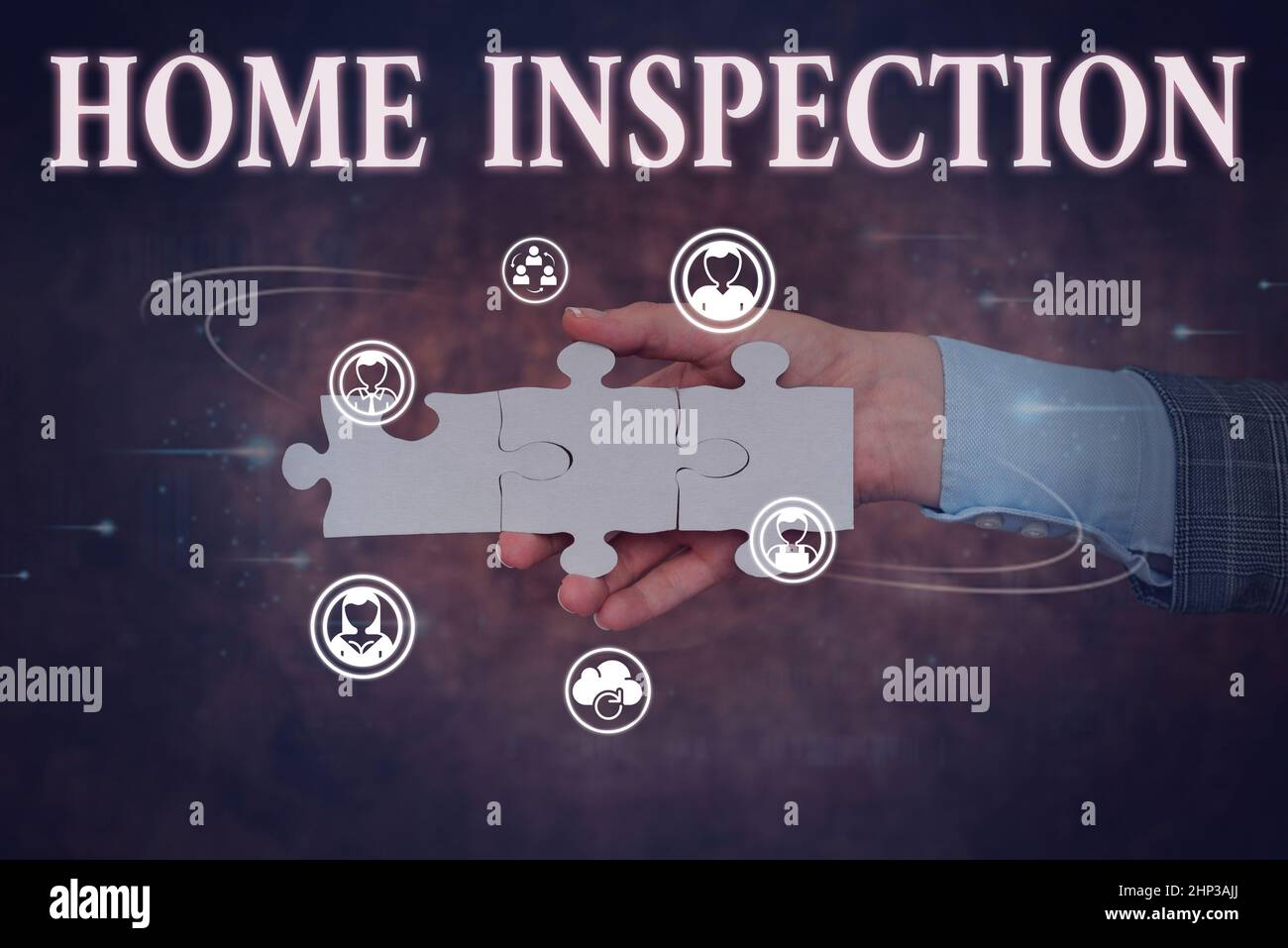 Hand writing sign Home Inspection, Concept meaning Examination of the ...