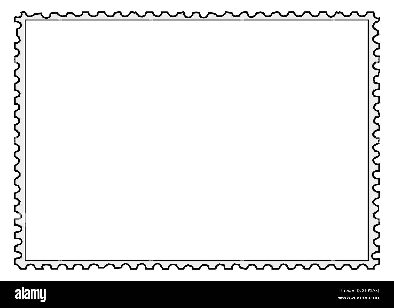 A postage stamp border as a suround with a white copy space area Stock ...