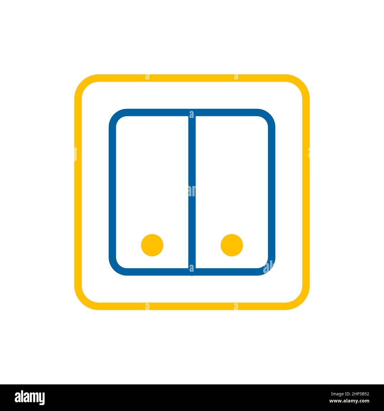 Electrical Switch two buttons flat icon. Construction, repair and ...