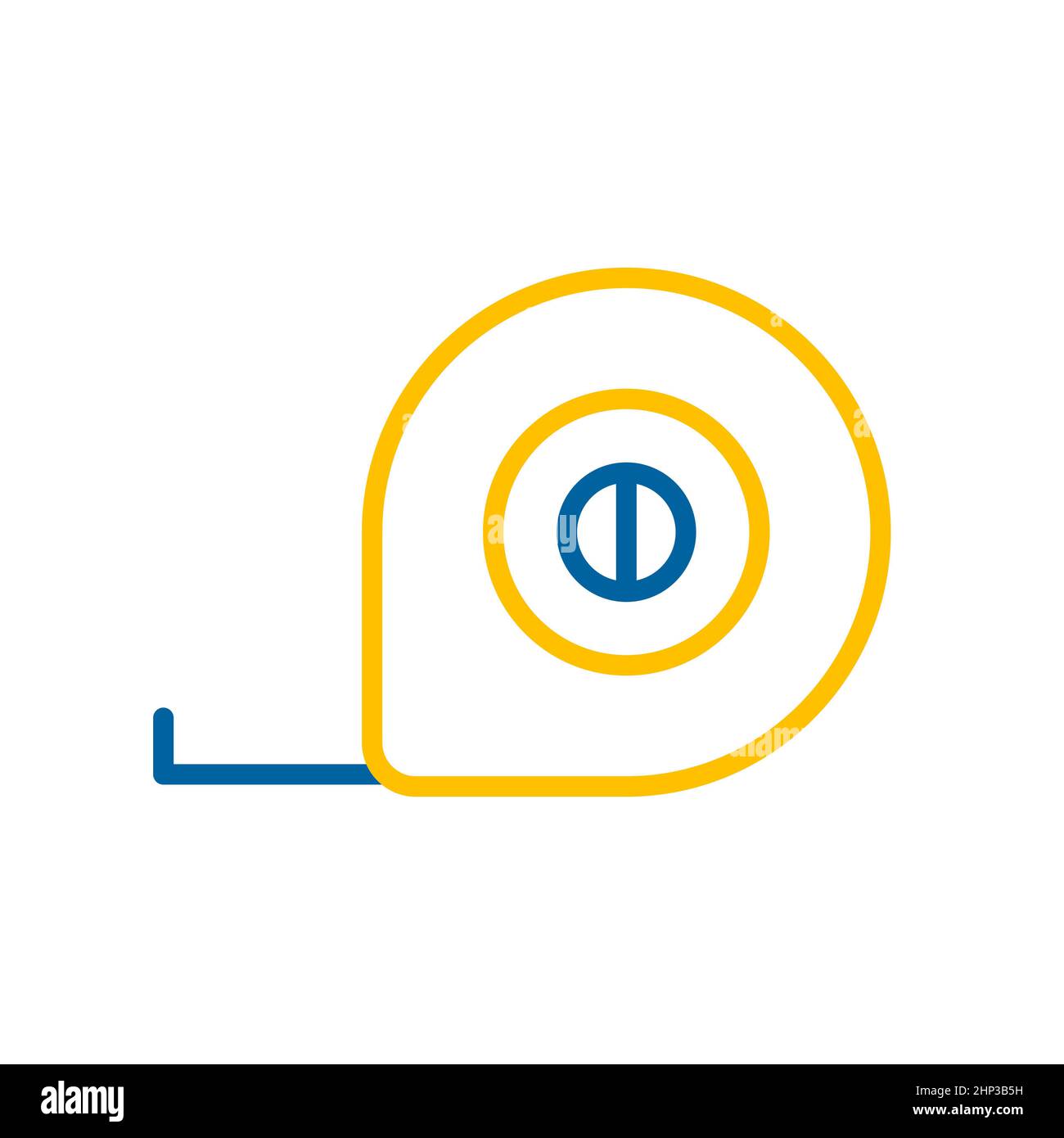 Tape measure vector icon. Construction, repair and building. Graph ...