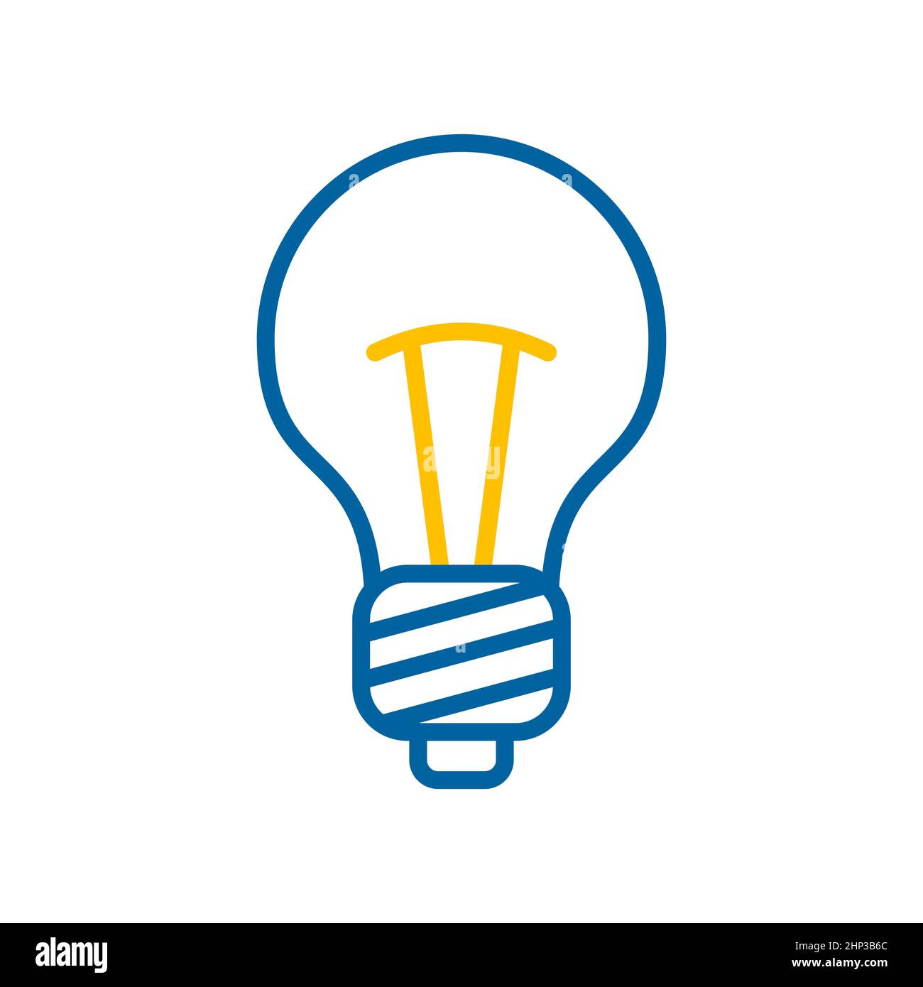 Light Bulb line flat icon vector. Idea sign, solution, thinking concept ...