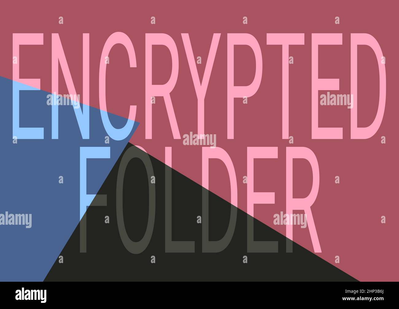 Conceptual display Encrypted Folder, Word for protect confidential data ...