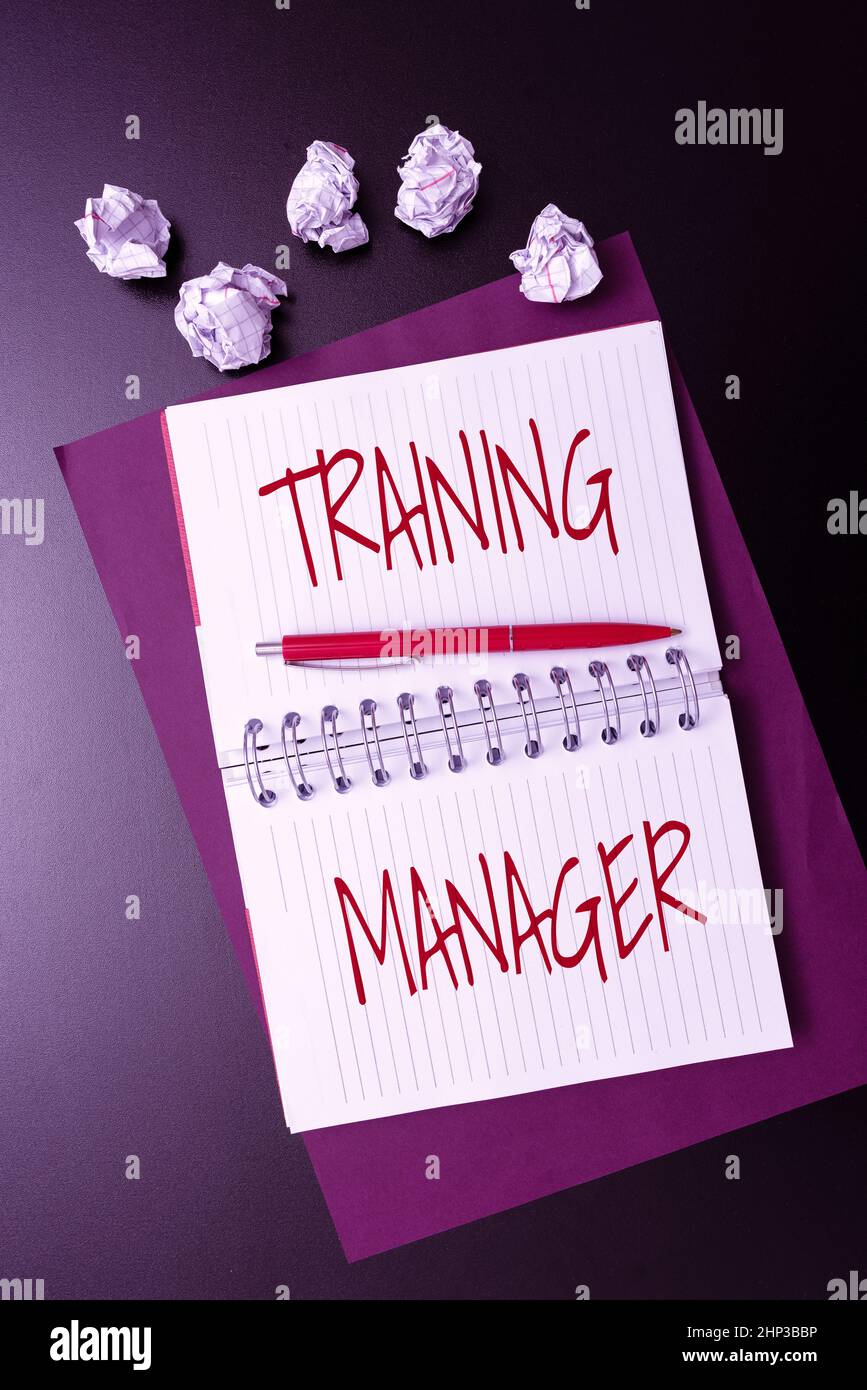 Text caption presenting Training Manager, Business idea giving needed ...