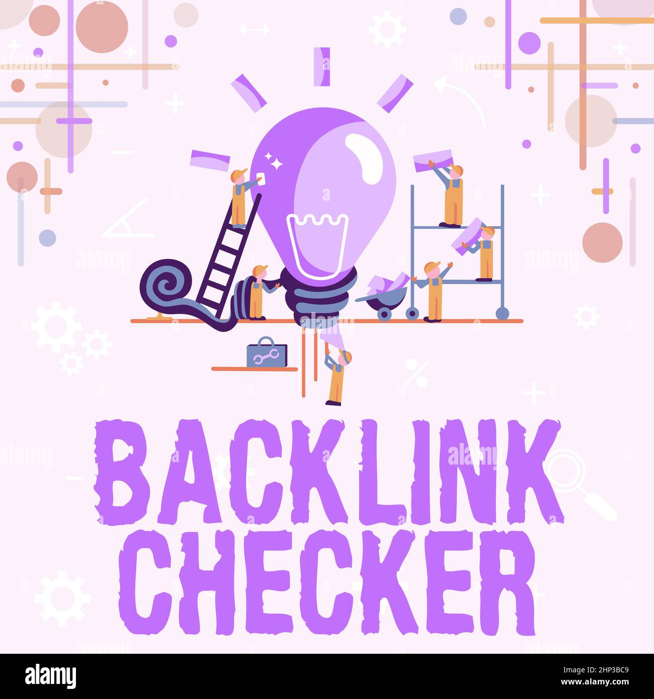Sign displaying Backlink Checker, Business idea Find your competitors ...