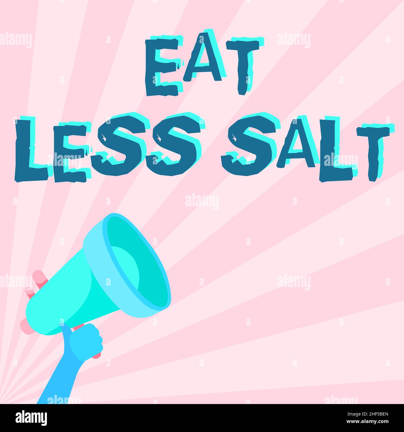 Hand writing sign Eat Less Salt, Business concept reducing the sodium ...