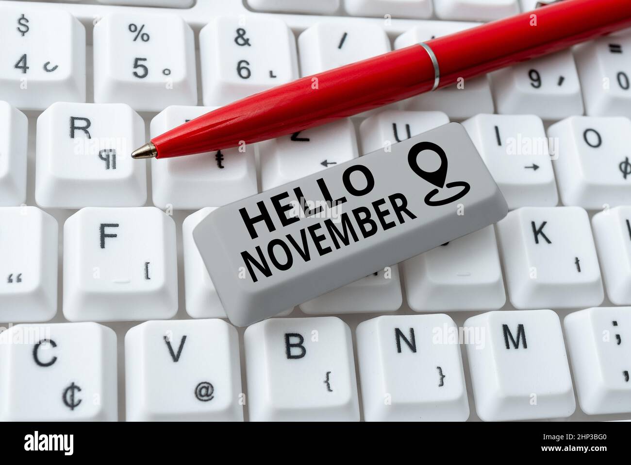 Text showing inspiration Hello November, Business idea greeting used ...