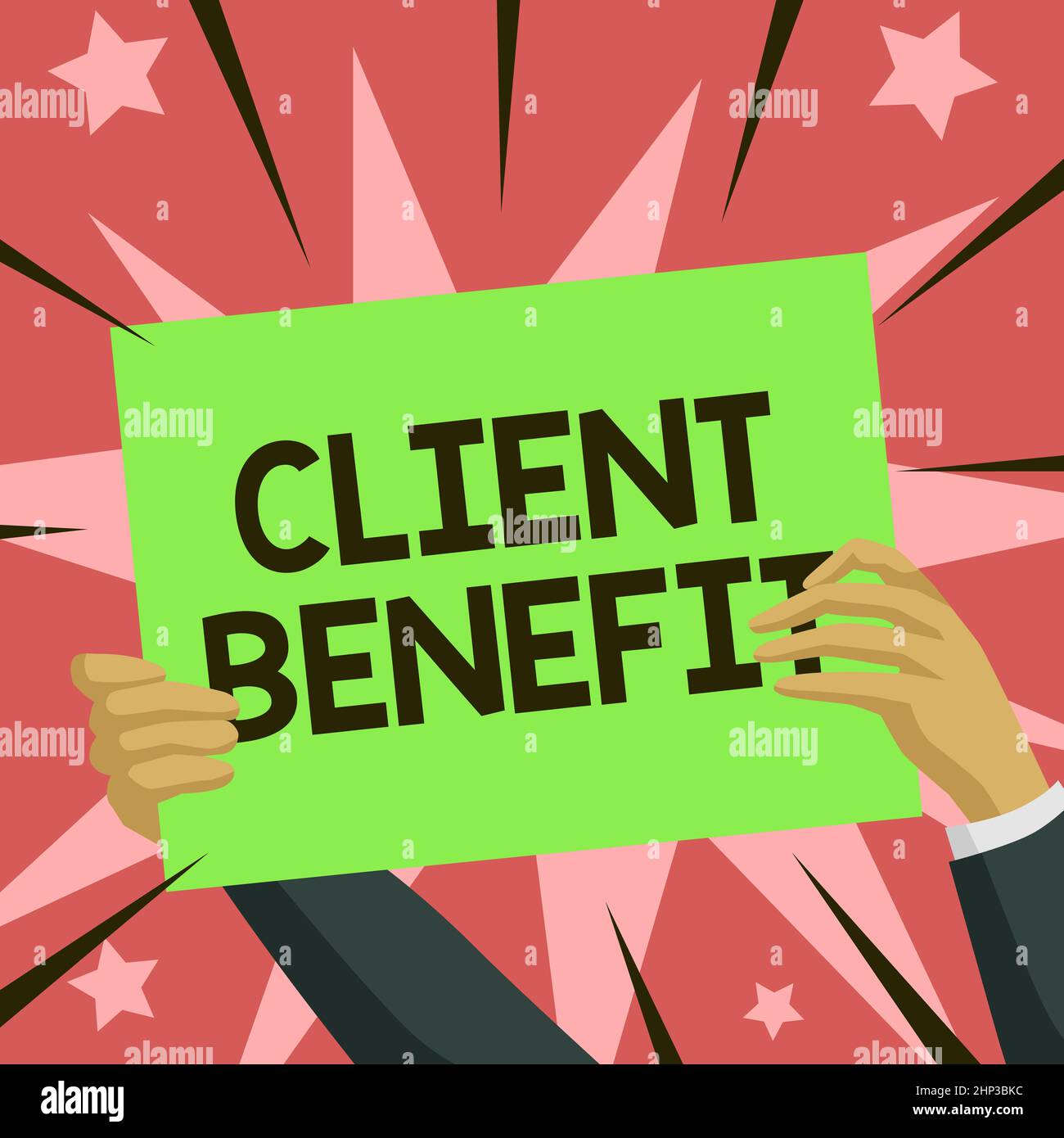 Handwriting text Client Benefit, Word for The real or perceived value ...