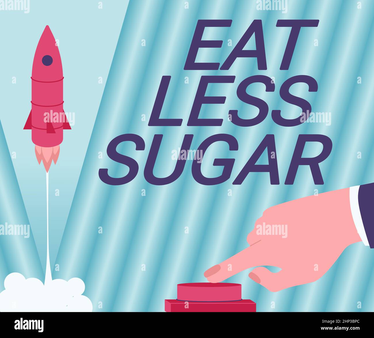 Text showing inspiration Eat Less Sugar, Business showcase reducing ...