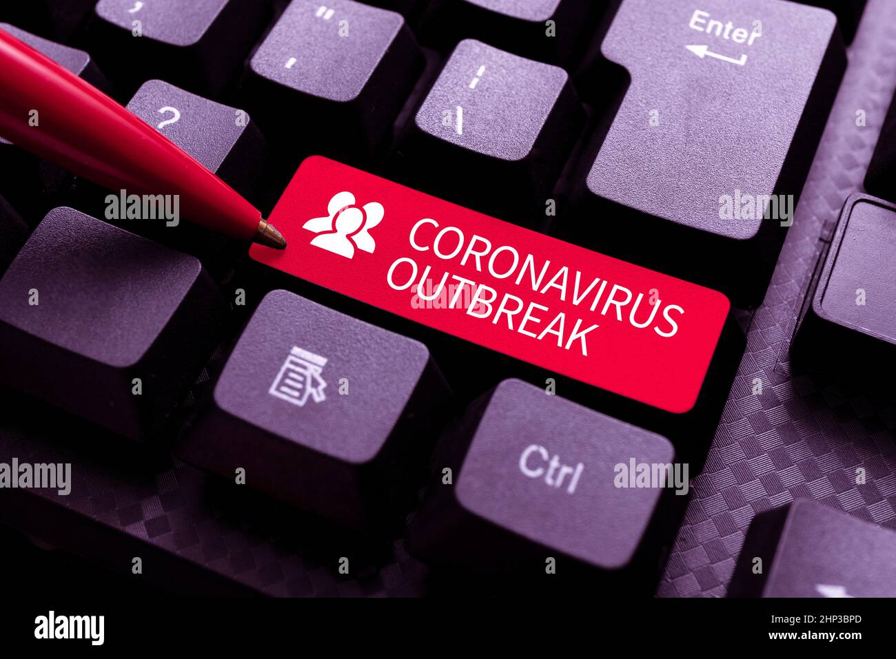 Text showing inspiration Coronavirus Outbreak, Word Written on ...