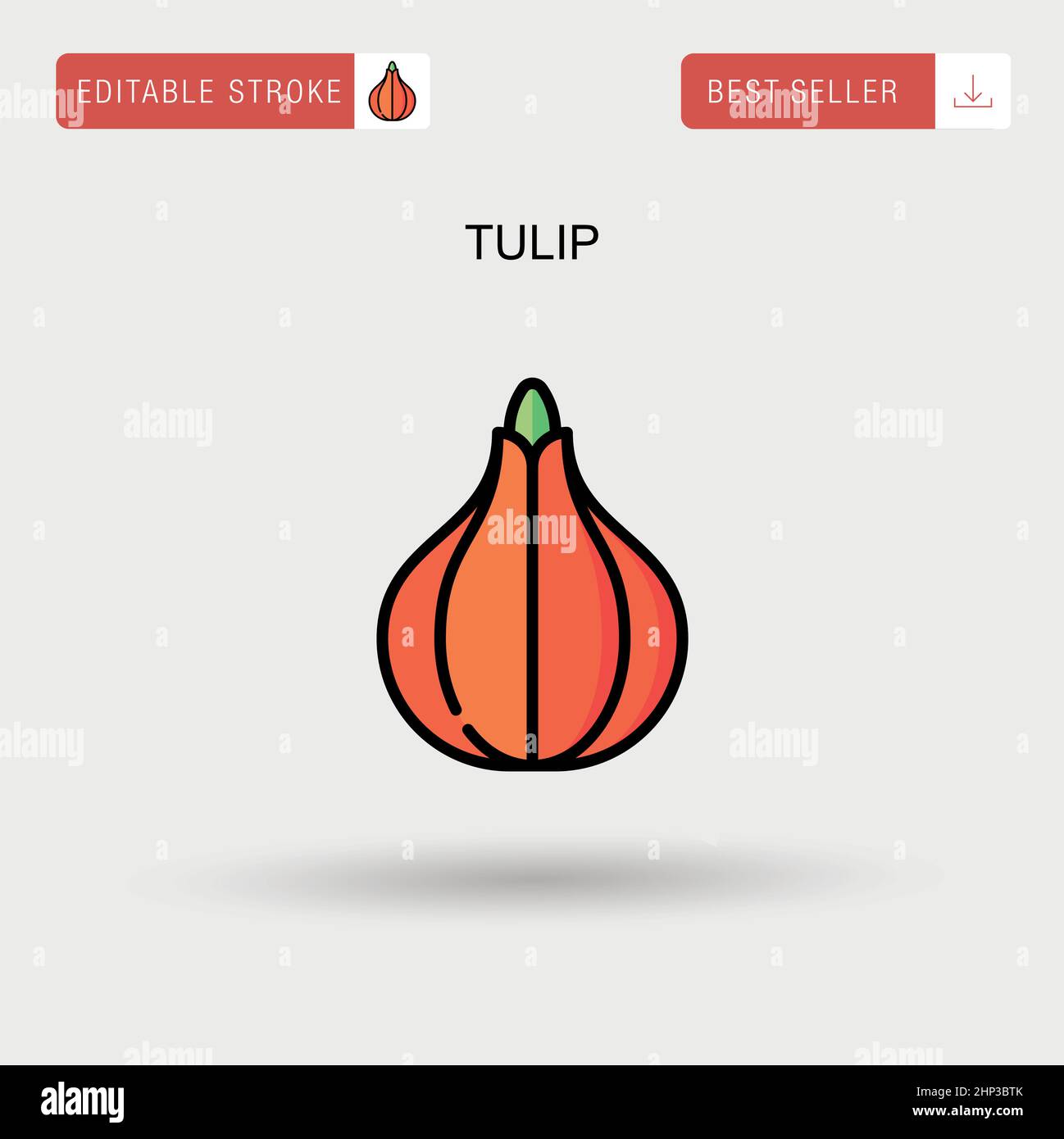 Yellow tulip bouquet Stock Vector Images - Alamy