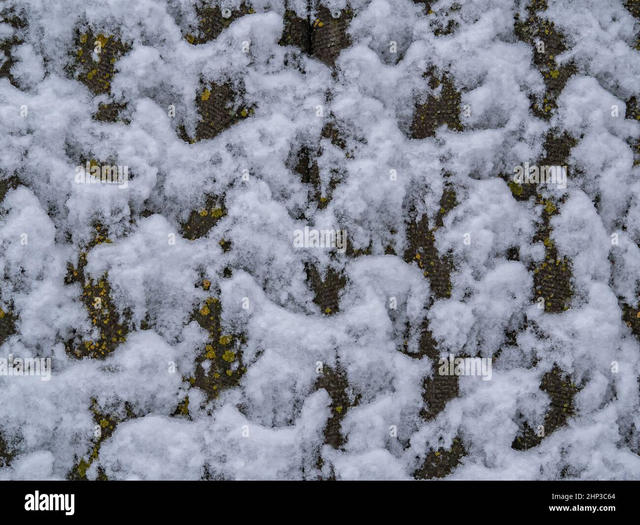 Crumbling snow ice on concrete hi-res stock photography and images - Alamy
