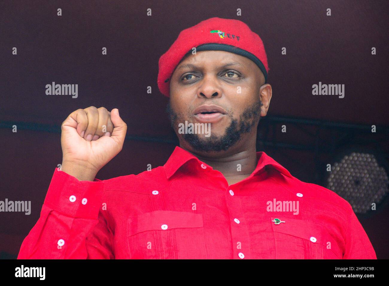 18th Feb 2022 Soweto, South Africa Floyd Shivambu at the EFF 1 million ...