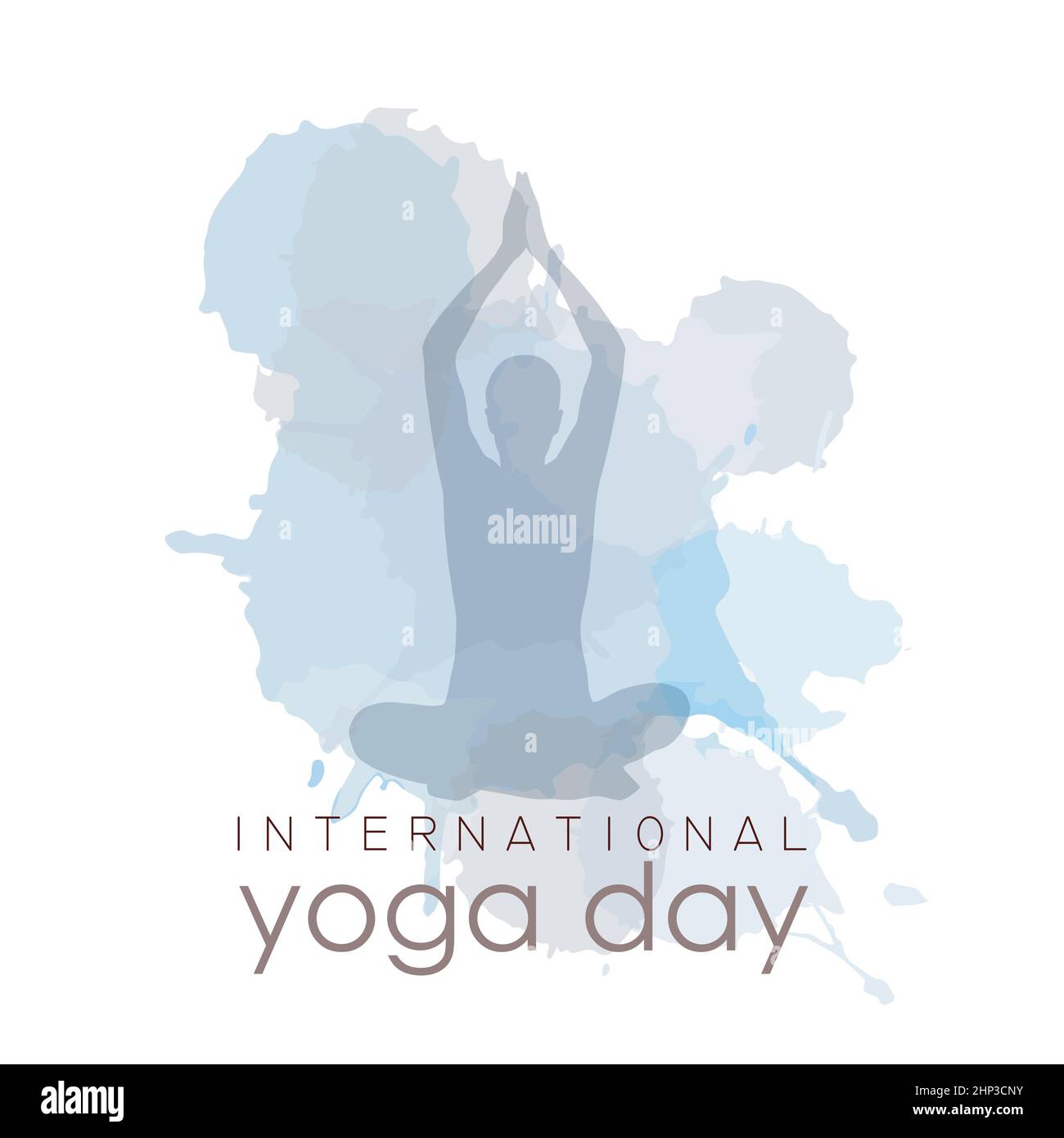 Watercolor yoga pose hi-res stock photography and images - Alamy