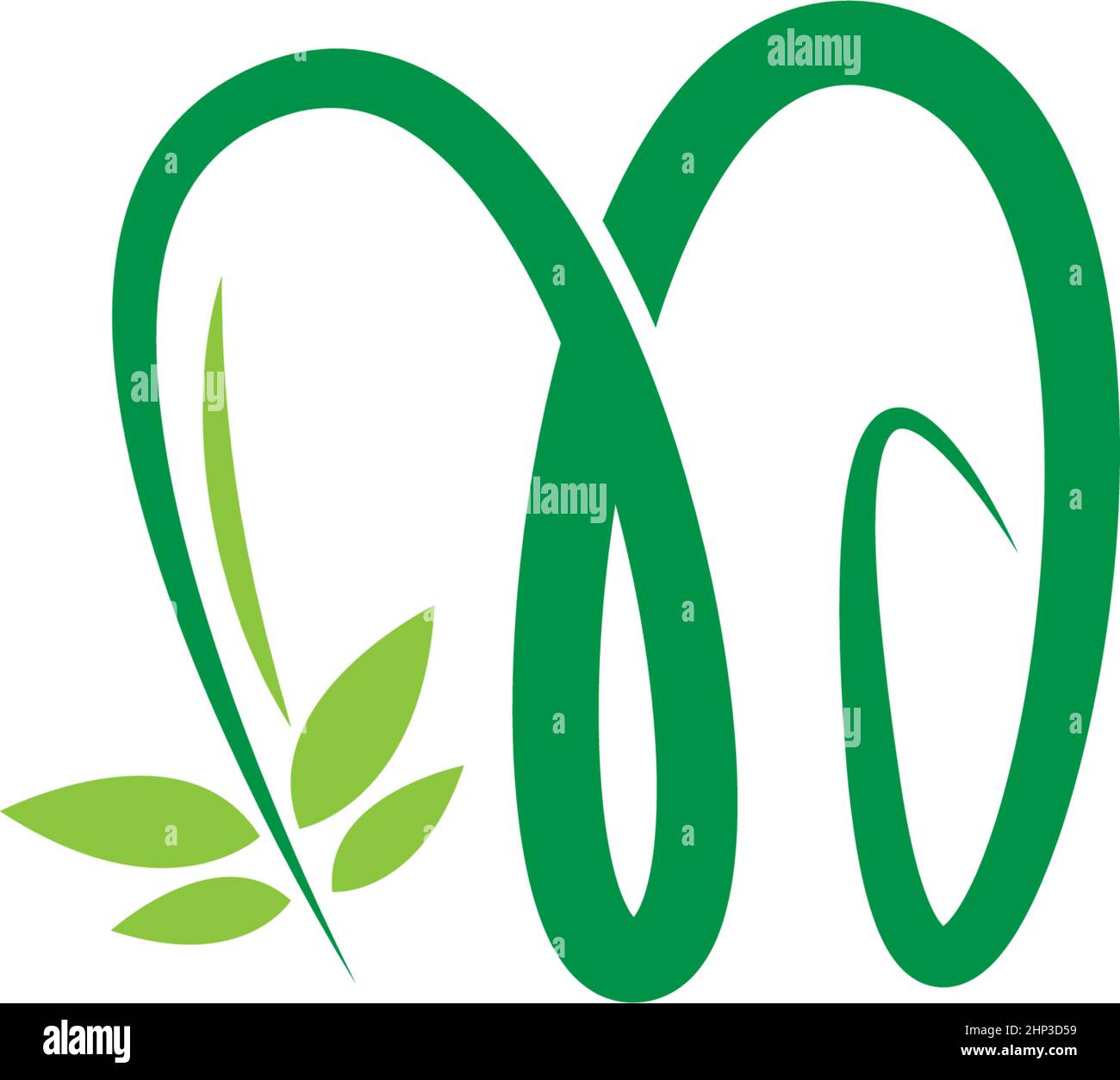 Vines template design, shrubs forming letter M Stock Vector Image & Art ...