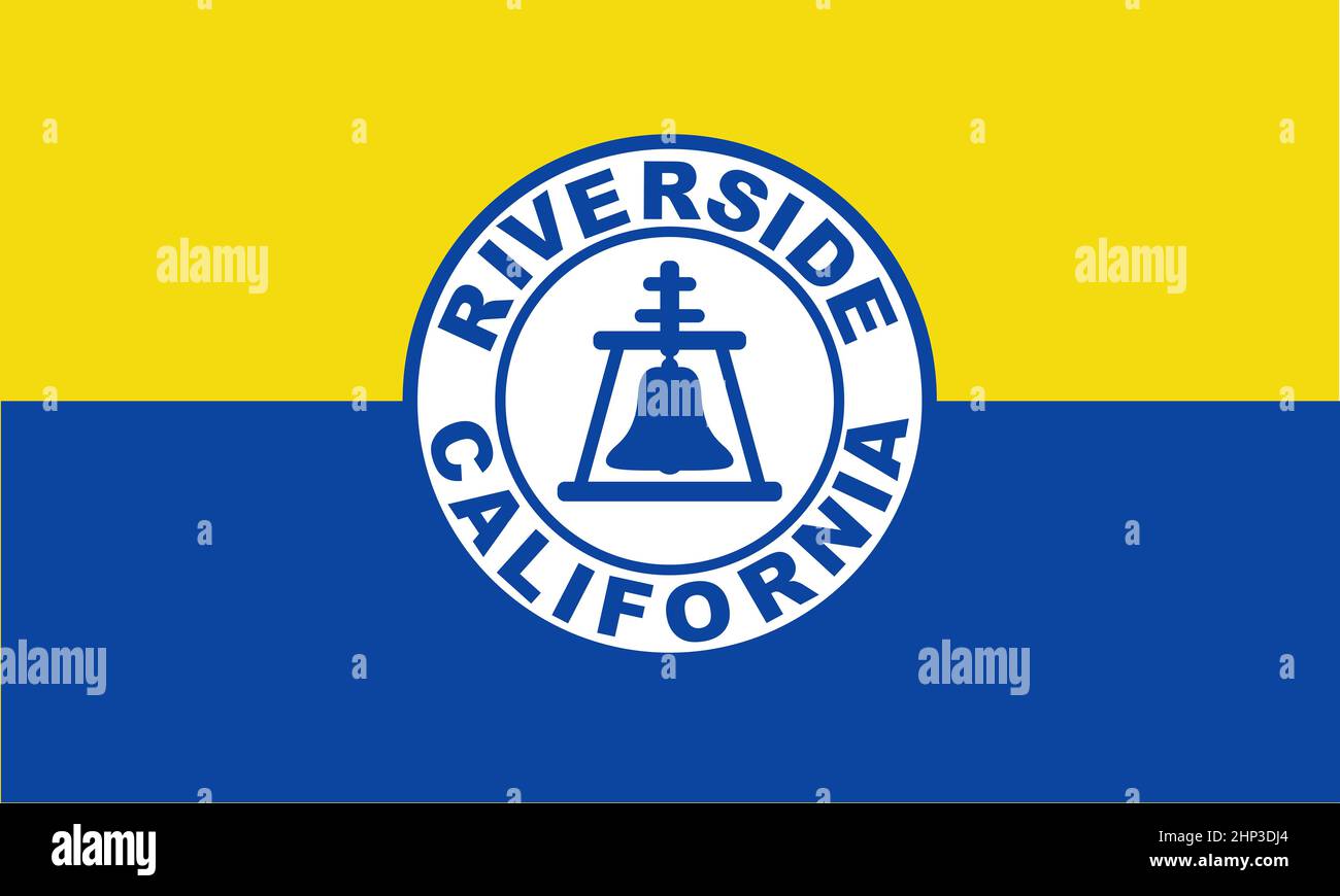The traditional flag of Riverside City flag California Stock Photo - Alamy