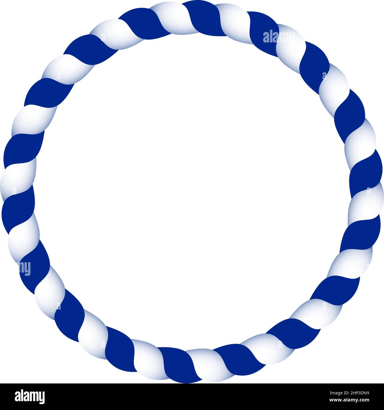 Nautical Cord or rope border in blue and white gradient as vector on an ...