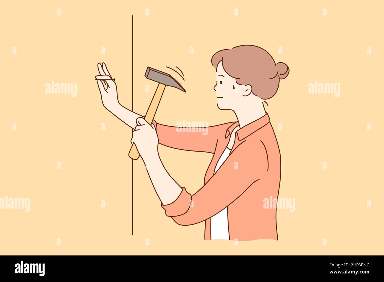 Sweaty construction worker Stock Vector Images - Alamy