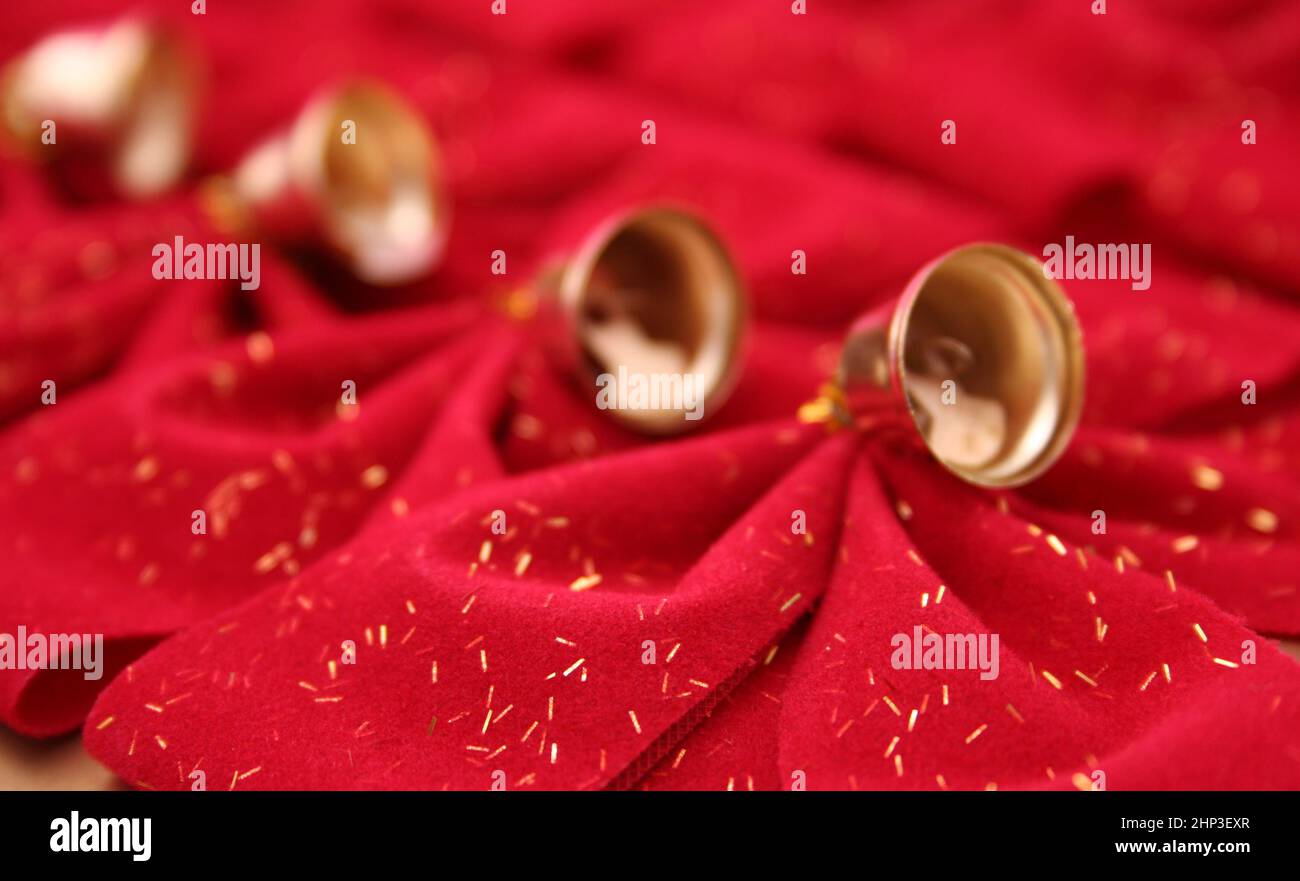 Red Christmas Bows Close up, Shallow DOF Stock Photo - Alamy
