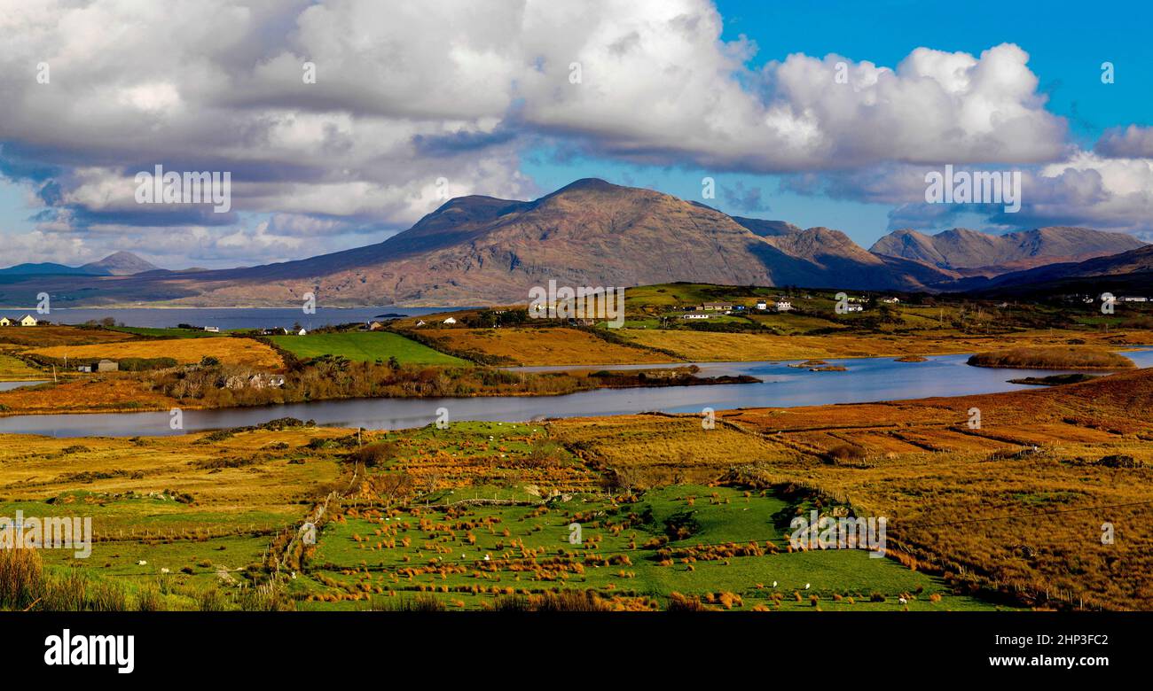 Towards killary harbour over tully lough hi-res stock photography and ...