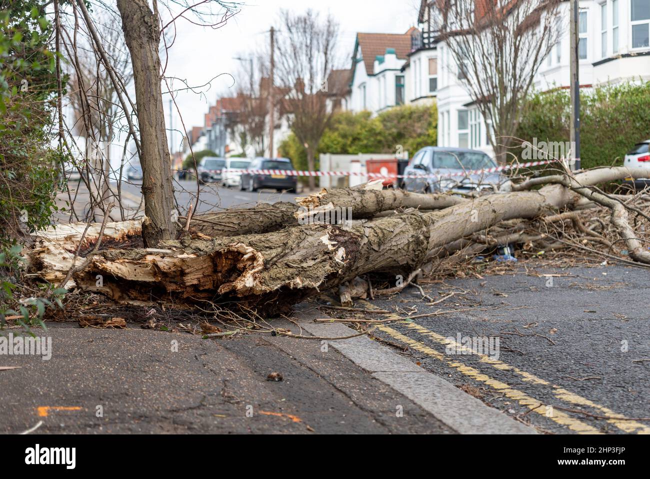 Southend on Sea, Essex, UK. 18th Feb, 2022. Storm Eunice has hit the ...
