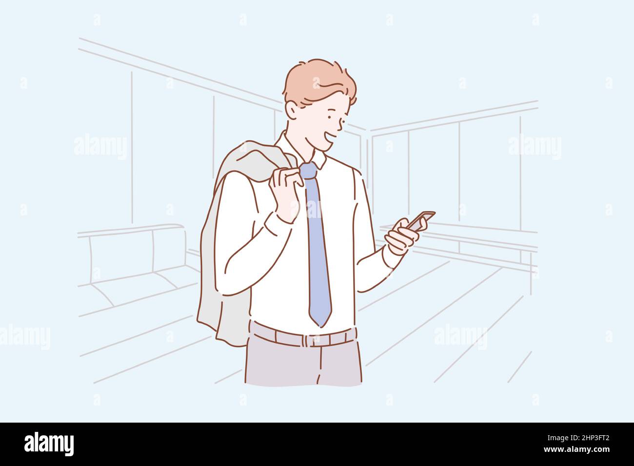 Portrait colleagues office Stock Vector Images - Alamy