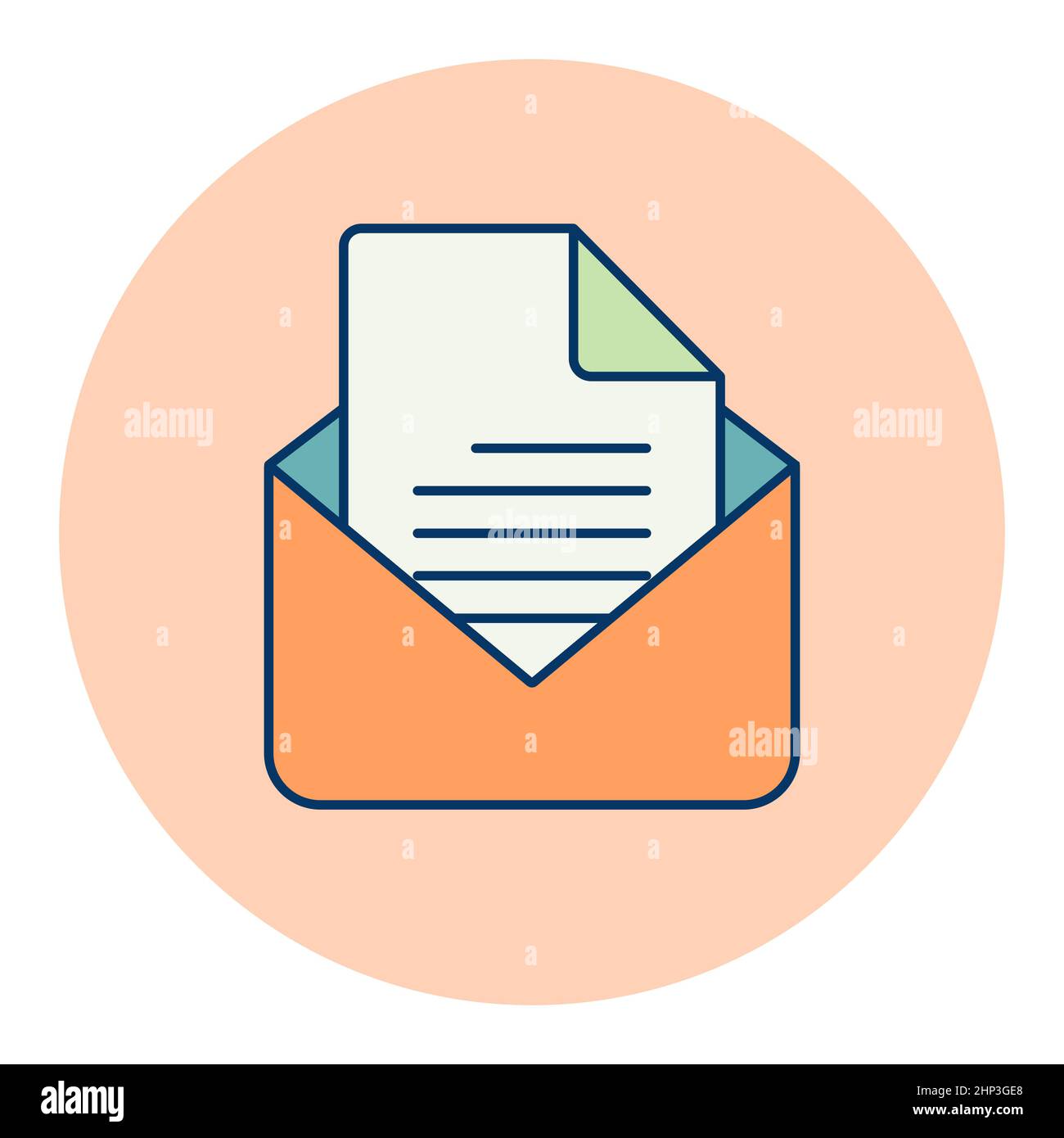 Message outline flat icon. Office sign. Graph symbol for your web site design, logo, app, UI ...