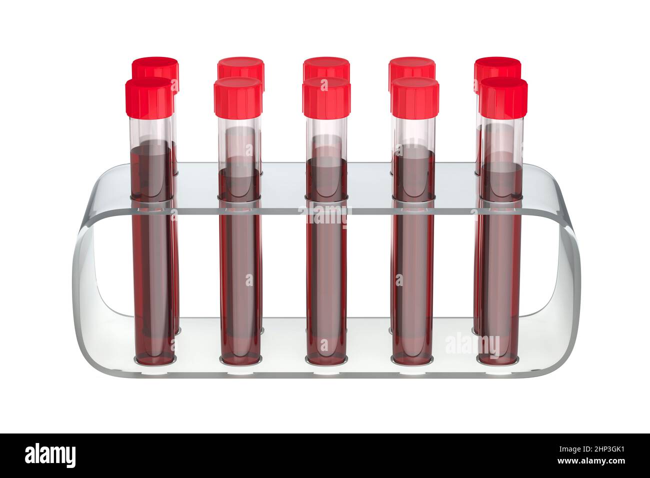Test tubes with blood on white background Stock Photo - Alamy