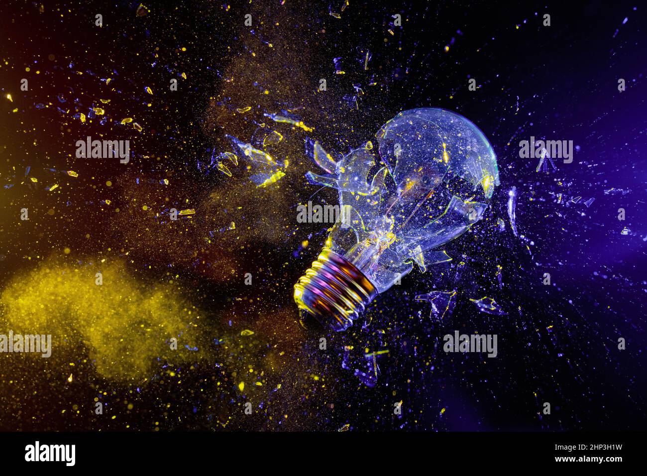 Broken light bulb explosion hi-res stock photography and images - Alamy