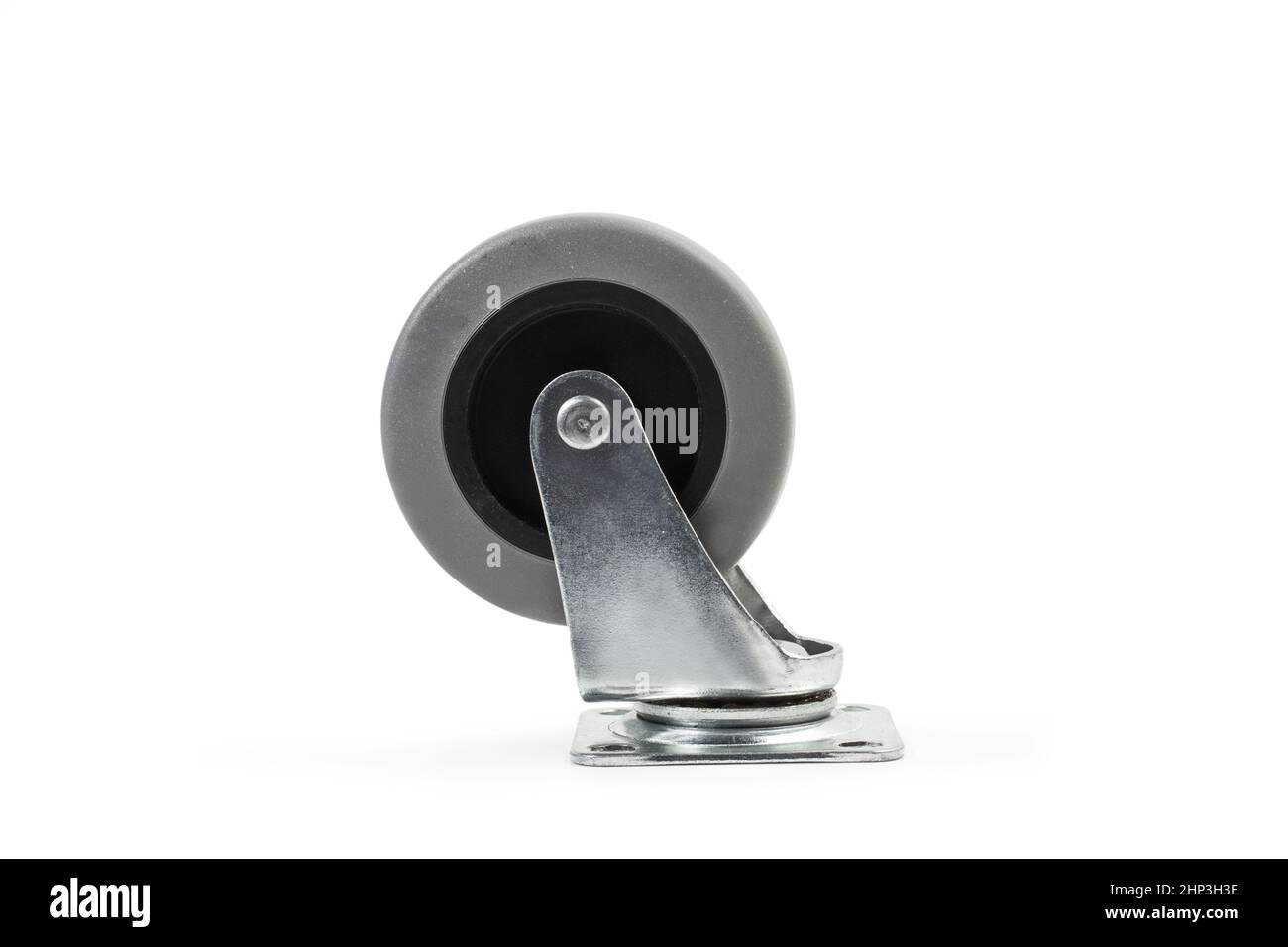 Metal caster wheel isolated on a white background Stock Photo - Alamy